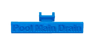 Drain the Pool Label - Plumbing Labels