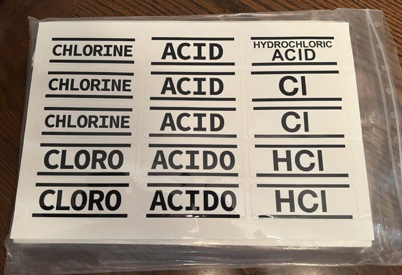 _Commercial Pool Stickers - Plumbing Labels